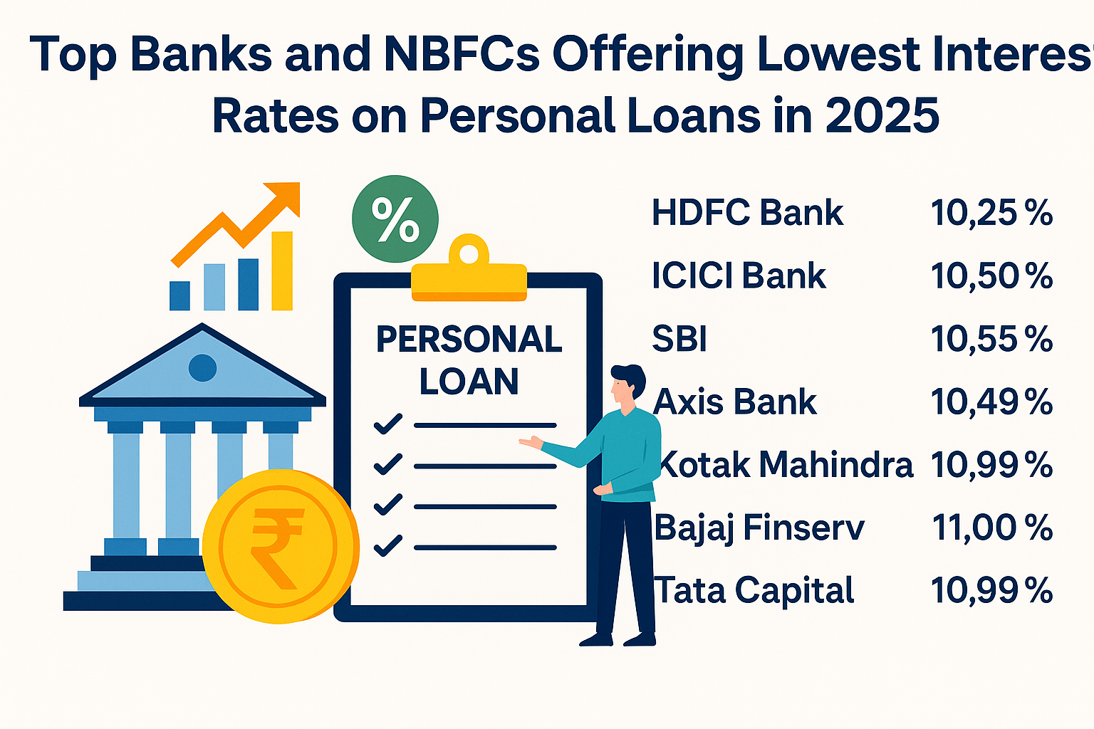 Top Banks and NBFCs Offering Lowest Interest Rates on Personal Loans in ...